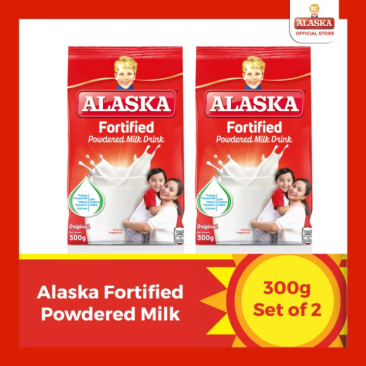 Alaska Fortified Powdered Milk Drink 300g | Set of 2 FREE SHIPPING BH ...