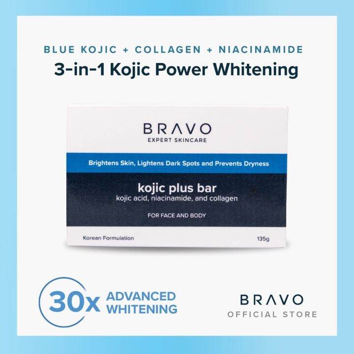 COD Bravo Kojic Plus Bar Power Whitening Bleaching Soap with Kojic Acid ...