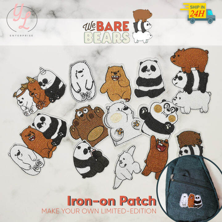 We Bare Bears Iron on Patch/Patches/Cute and Fun/Make your own Limited Edition | Lazada
