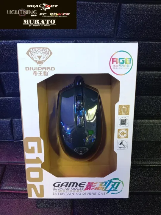 Divipard G102 Optical 4D Wired USB Mouse Led RGB (shaqnet) | Lazada PH