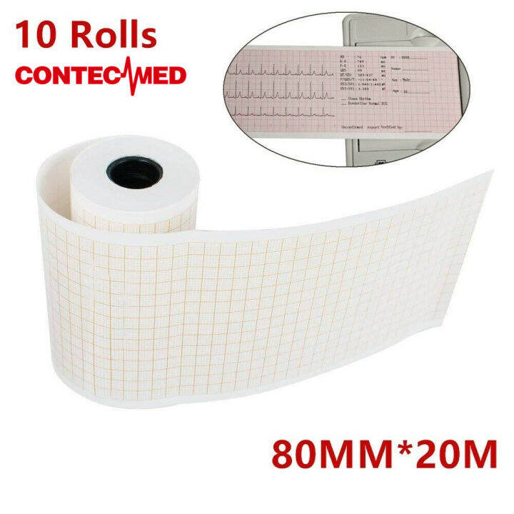 CONTECMED 10 Rolls 80MM*20M Thermal Printer paper for ECG EKG monitor ...