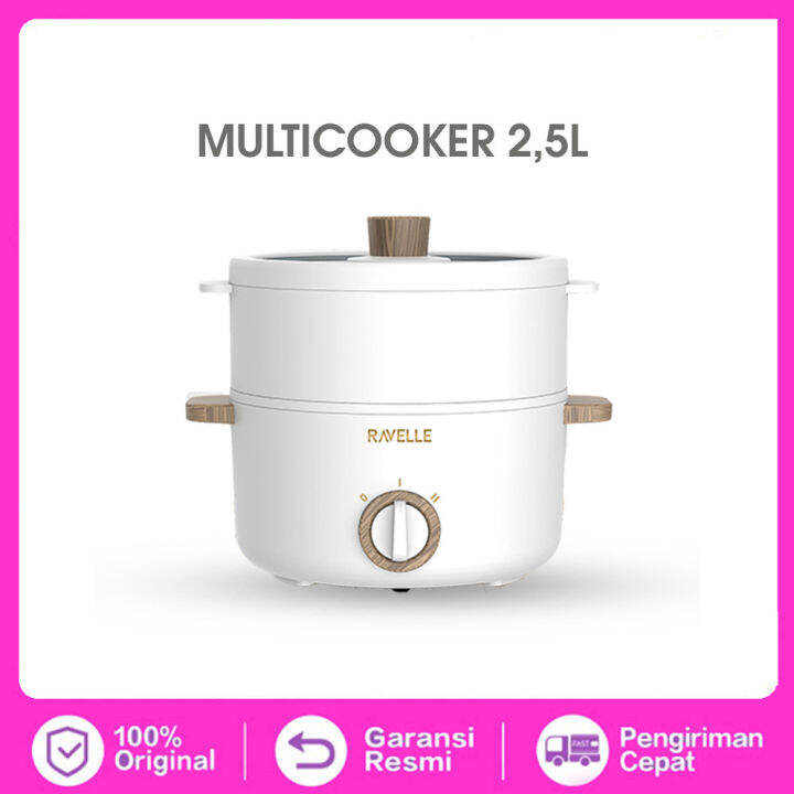Ravelle Panci Listrik Multicooker - Panci Portable Multifungsi 2.5L Low ...