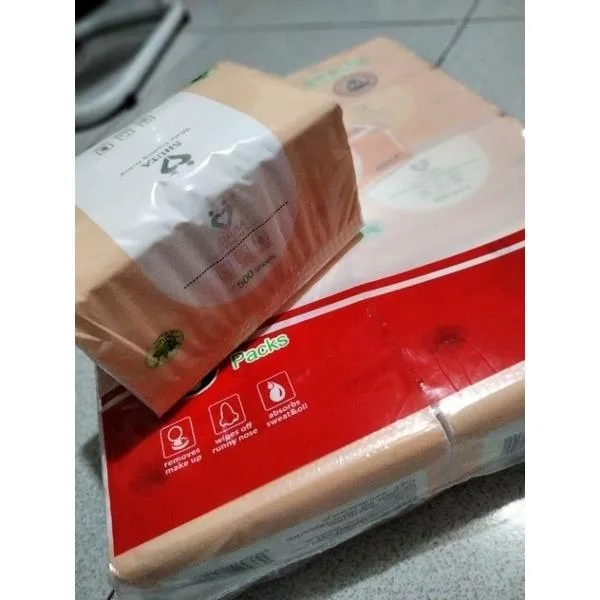 Facial Tissue Shuta Green Tea Removable (500 sheets 3 Ply) 6pcs tissue ...