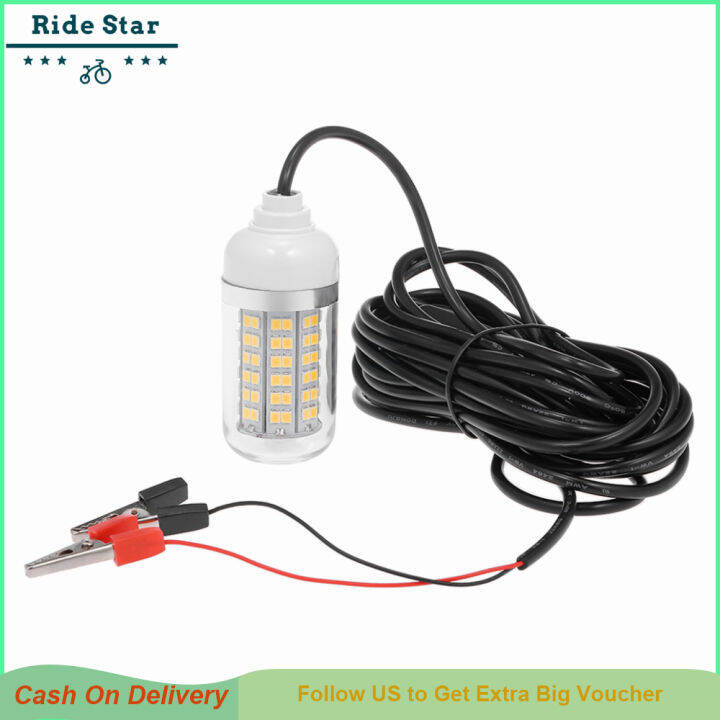 (Lowest Price) 12V 15W Underwater Fishing Attract Light LED Lamp Fish ...