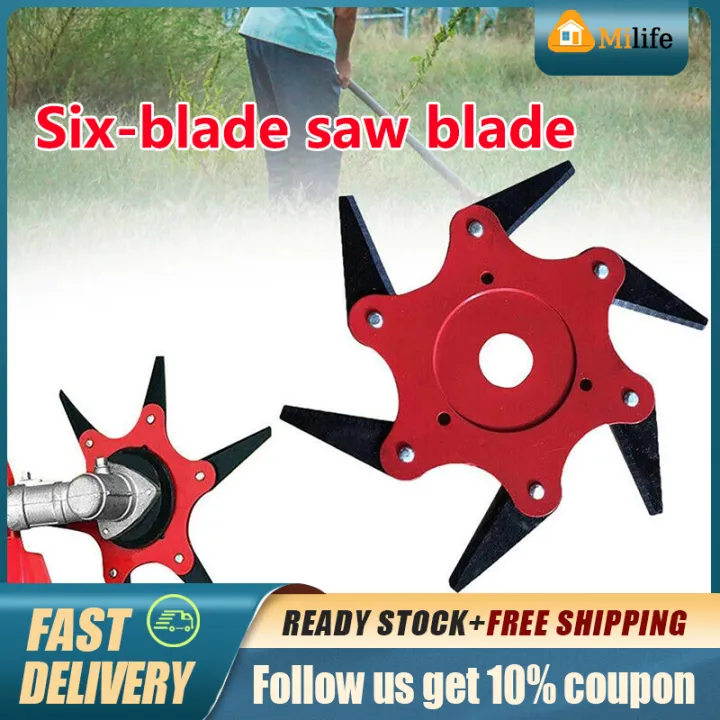 【Ready Stock】6 Teeth Cutter Blade 6 Teeth Blade Grass Cutter Garden ...