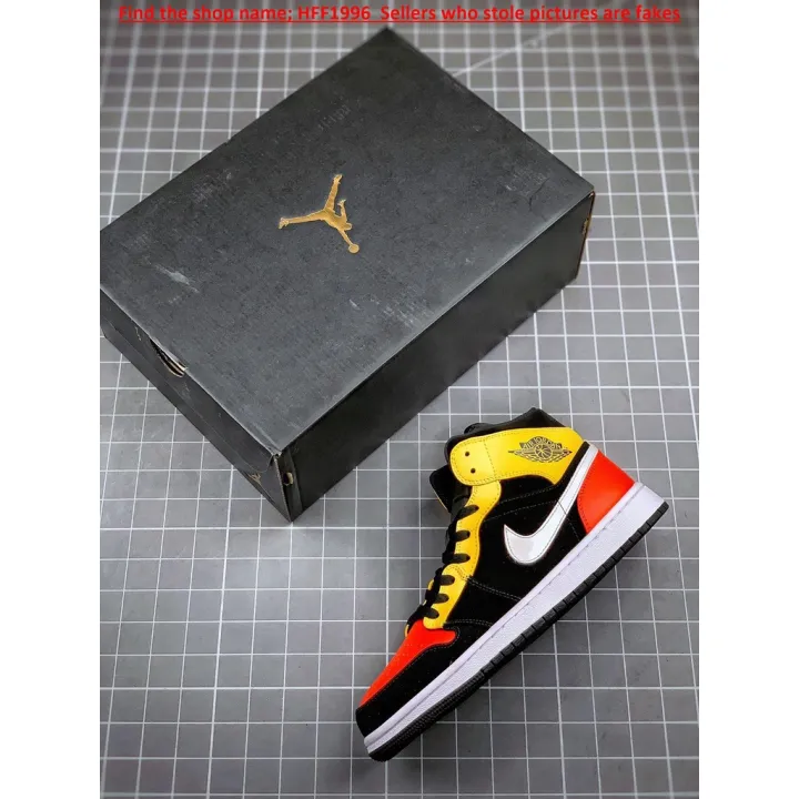 (HY)(HFF1996) Air Jordan 1 Mid Tomato scrambled eggs Basketball shoes ...