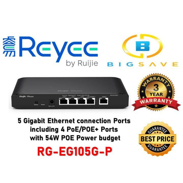 REYEE RG-EG105G-P SERIES CLOUD MANAGED ROUTER | Lazada