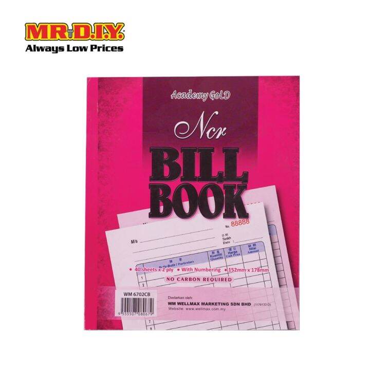 NCR 2 Ply Bill Book (40 Sheets) | Lazada