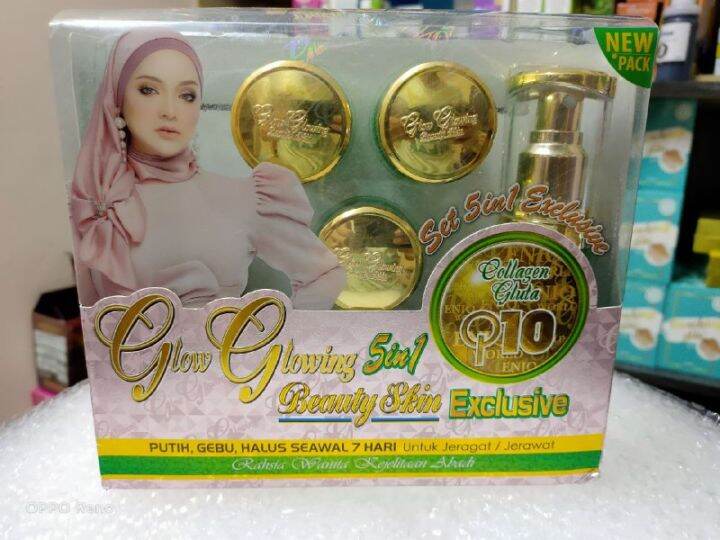 NEW PACK [ ORIGINAL] GLOW GLOWING Beauty Skin Set 5 in 1 | Lazada