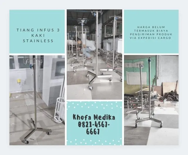 Tiang Infus 3 Kaki Stainless | Stand Infus | Lazada Indonesia