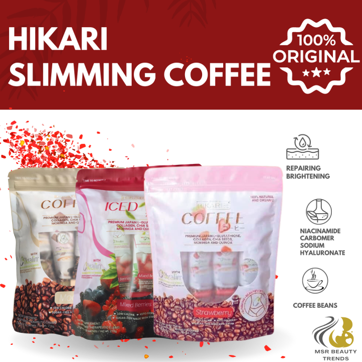 Original HIKARI COFFEE or ICED TEA (10 sachets per pack) - Low Calorie ...