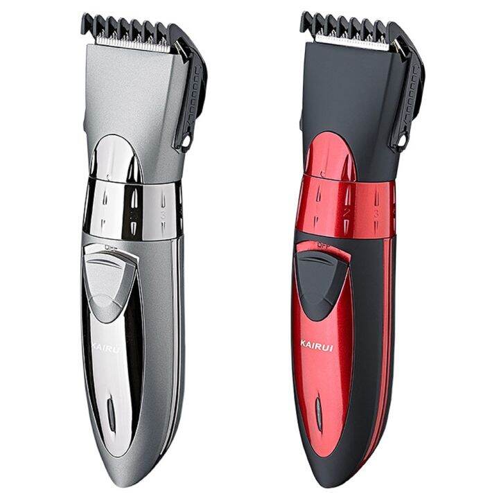 COMPLETE WITH RECHARGEABLE BUILT-IN BATTERY Hair Clipper Waterproof Hair Cutter Machine Kairui ...