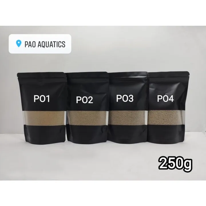 po1 and po2 and po3 and po4 tateh vannamei 250grams (sinking pellet) fish food | Lazada PH