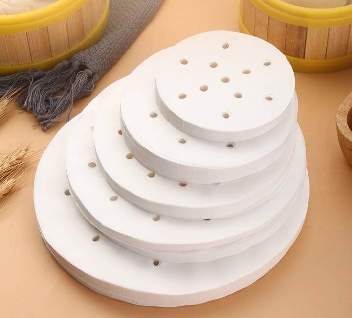 Ready Stock!!! 400/ 500 pcs Non Stick Steam Paper Dim Sum Steamer Paper ...