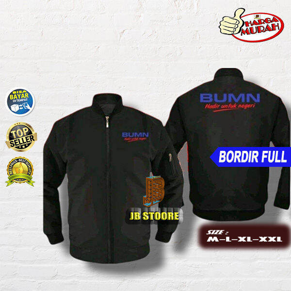 Jaket Bomber BUMN Bordir Full / Jaket Pria Bumn Full Bordir / Bomber ...