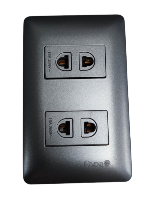 2 Gang Universal Outlet ( Designer Series) Graphite DWU-200GX2+DWP-112G ...