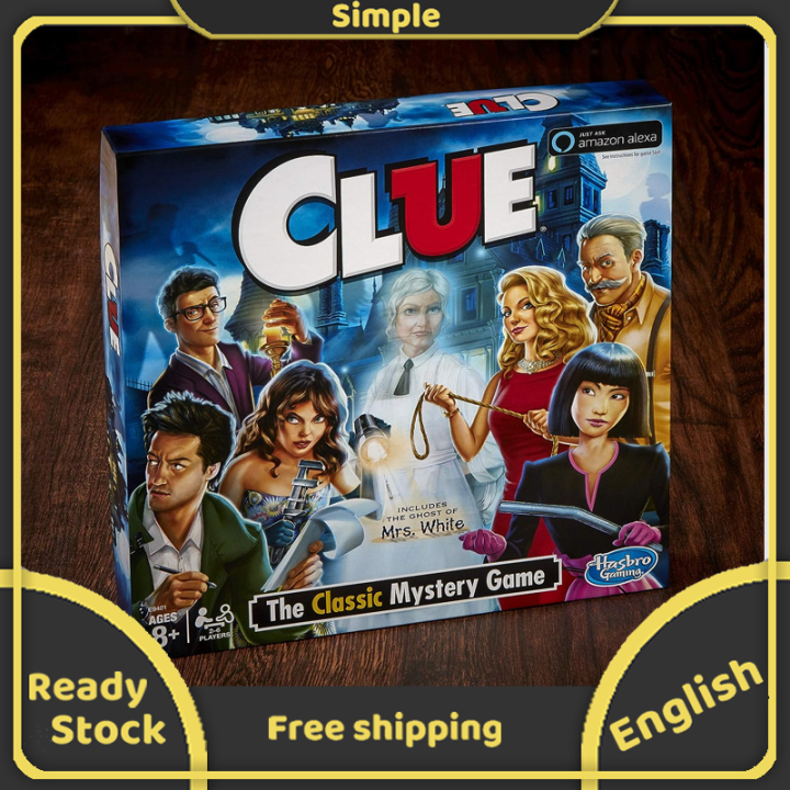 [Hasbro] CLUE Board Game English Version Mystery Board Game for Kids ...
