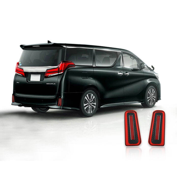 2X LED Rear Bumper Reflector Tail Brake Light for Toyota Alphard ...