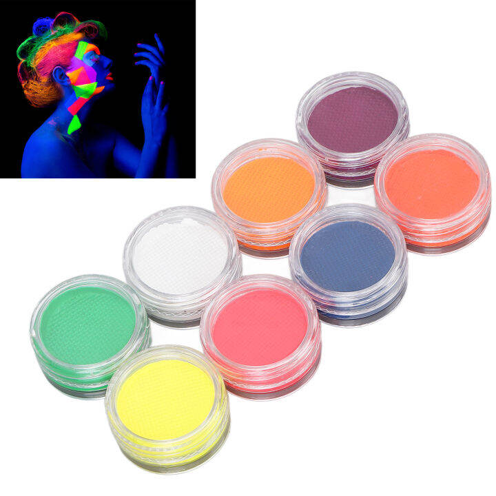 Kit cat muka dan badan, cat muka Makeup operasi sederhana 8 warna untuk ...