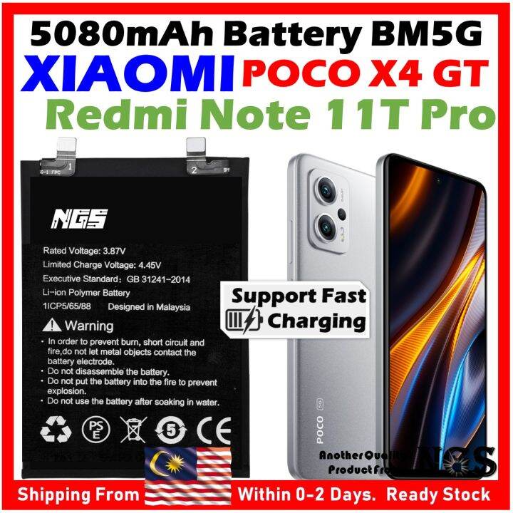 ORlGINAL NGS Brand 5080mAh Battery BM5G Compatible For XIAOMI POCO X4 ...