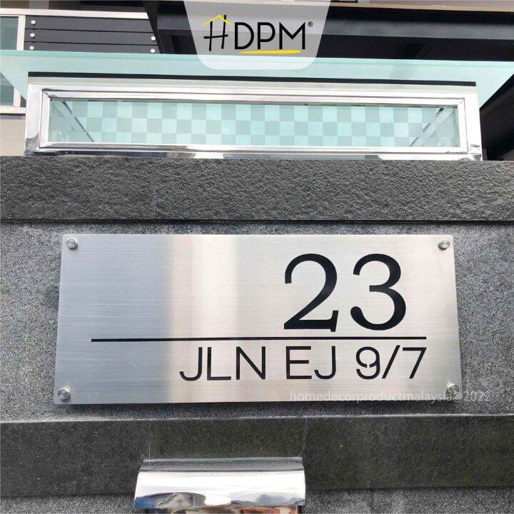 Stainless steel 304 House number plate Nombor Plat Rumah Tanda Rumah ...