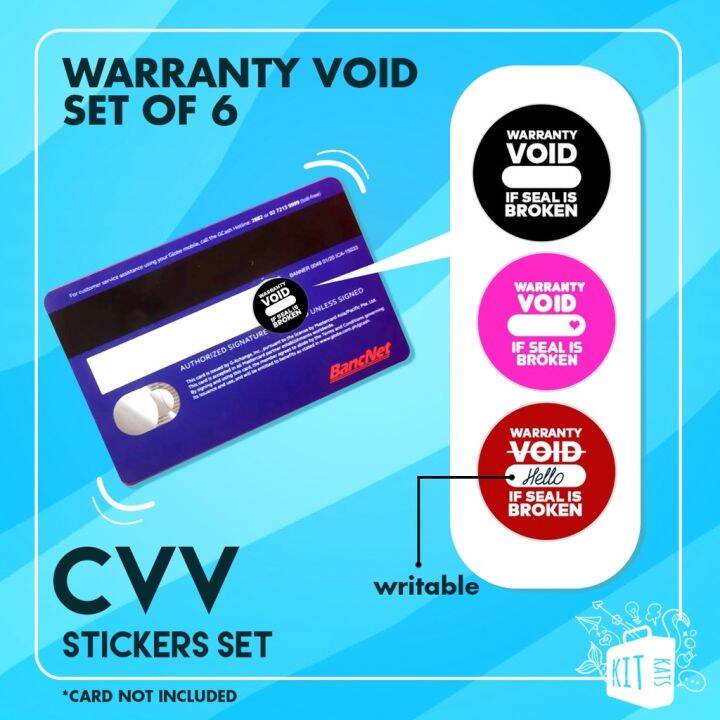 Set of 6pcs CVV writable VOID warranty stickers for cards | Lazada PH Set of 6pcs CVV writable VOID warranty stickers for cards | Lazada PH