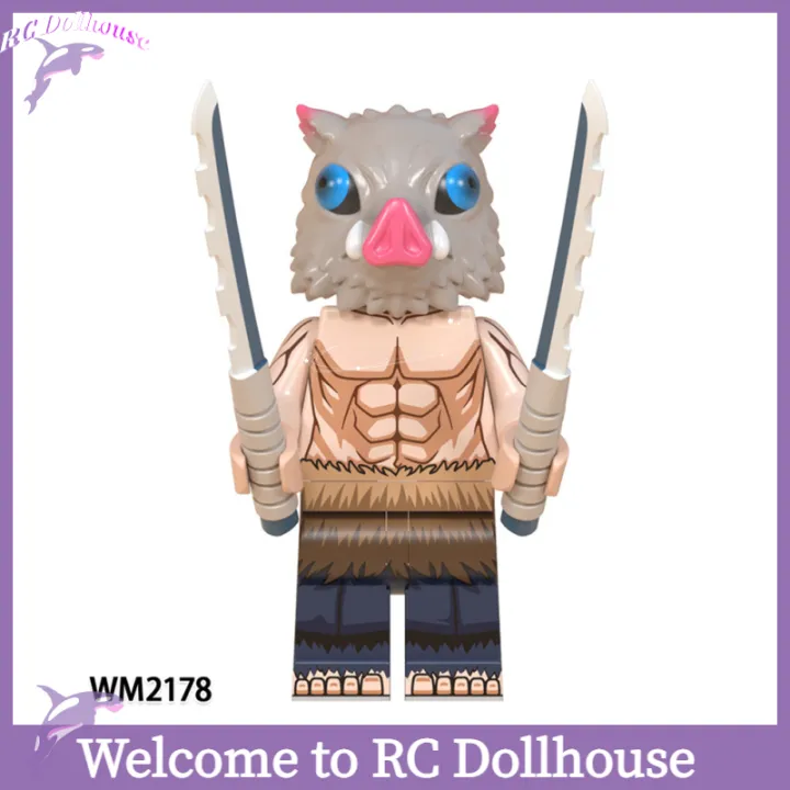 บล็อกตัวต่อตุ๊กตา Tanjiro Nezuko Inosuke,ของเล่นประกอบสำหรับเด็กพลาสติก ...