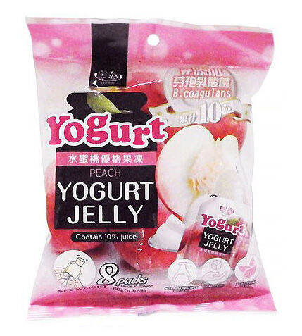 Royal Family Peach Yogurt Flavoured Jelly 160g (8 Packet x 20g) | Lazada PH