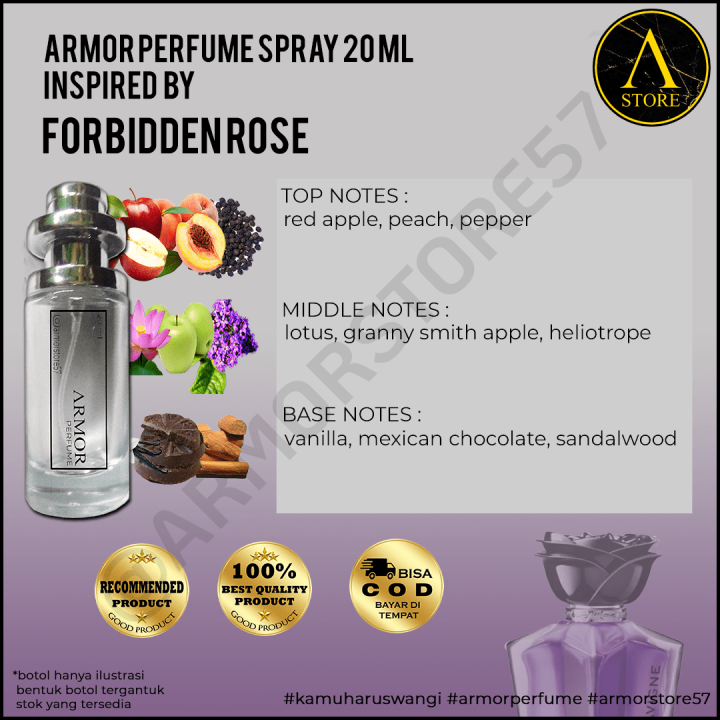 ARMOR PERFUME SPRAY 20 ML INSPIRED BY FORBIDDEN ROSE EDP BY AVRIL ...