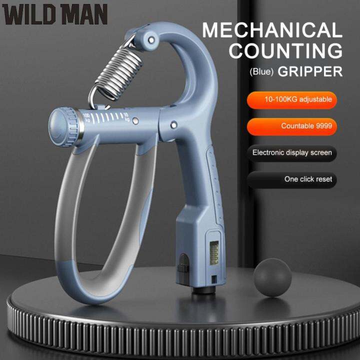 100KG Hand Grip Strengthener Adjustable with Counter Forearm Hand ...