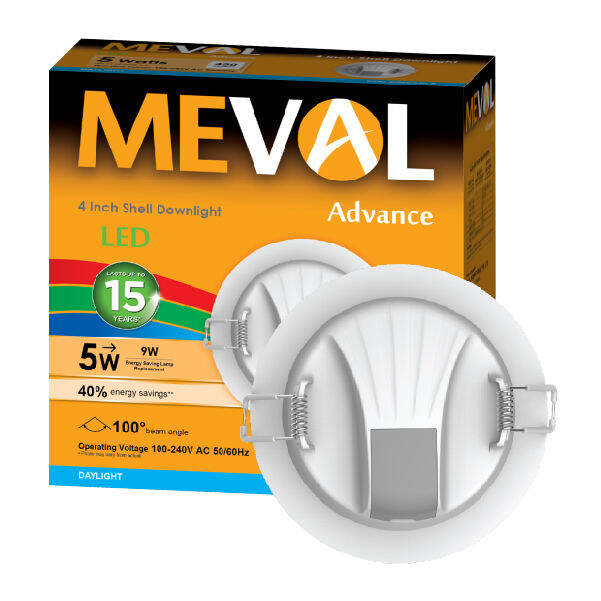 Lampu LED Downlight Shell 4 inch 5W - Round, Putih - MEVAL | Lazada ...