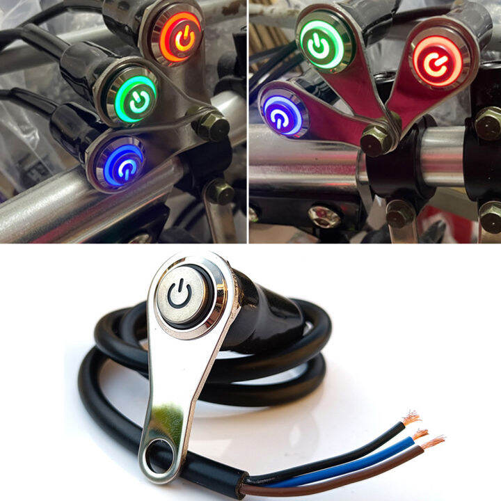 LED Motorcycle Switch ON+OFF Handlebar Mount Aluminum Alloy Waterproof ...