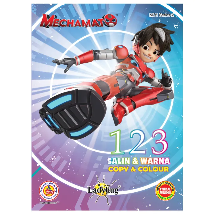 Mechamato 123 Copy & Colour 16 Pages B5 Size MO1 SERIES 2 | Lazada