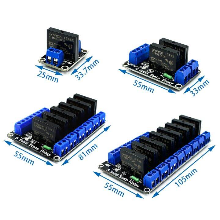 5V Relay 1 2 4 8 Channel SSR High Low Level Solid State Relay Module 250V 2A For Arduino ...