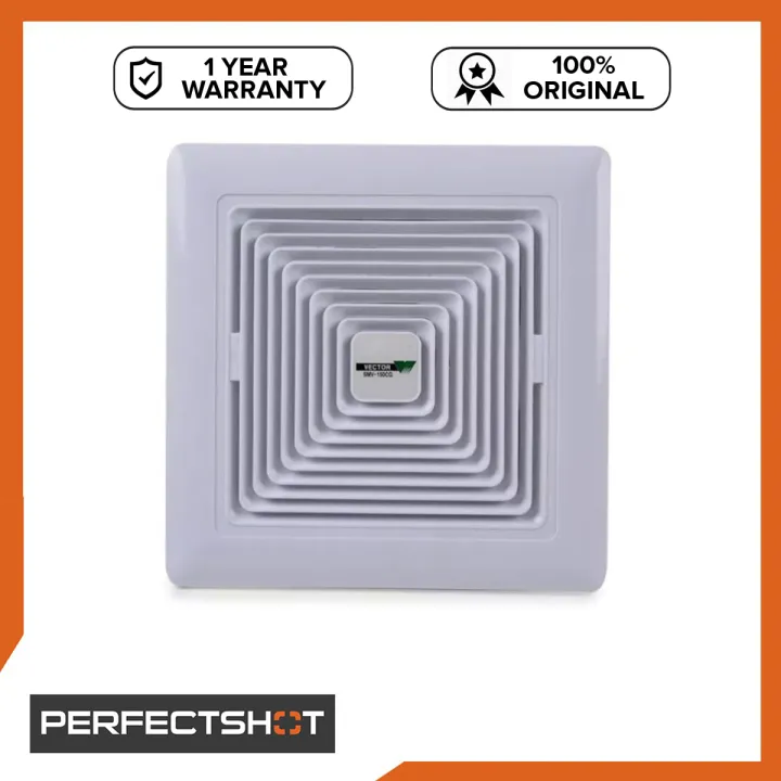 Vector SMV-150CG 6" Ceiling Cassette Exhaust Fan (White) [ PerfectShot ...
