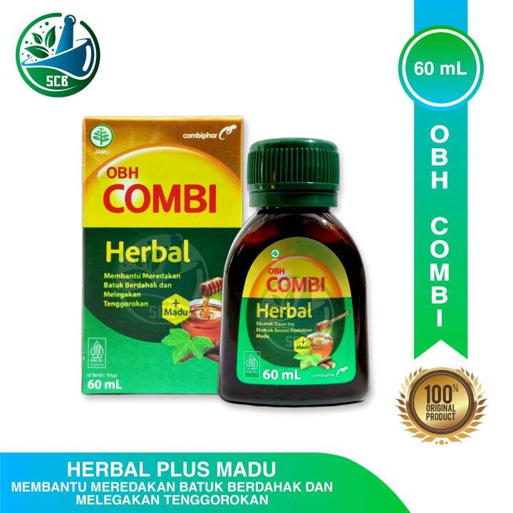OBH Combi Herbal Plus Madu 60mL - Meredakan Batuk Berdahak / Melegakan Tenggorokan | Lazada ...