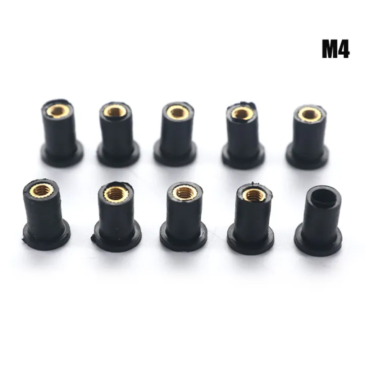10PCS Motorcycle For M4/M5/M6 Rubber Well Nuts Riding Accessories ...