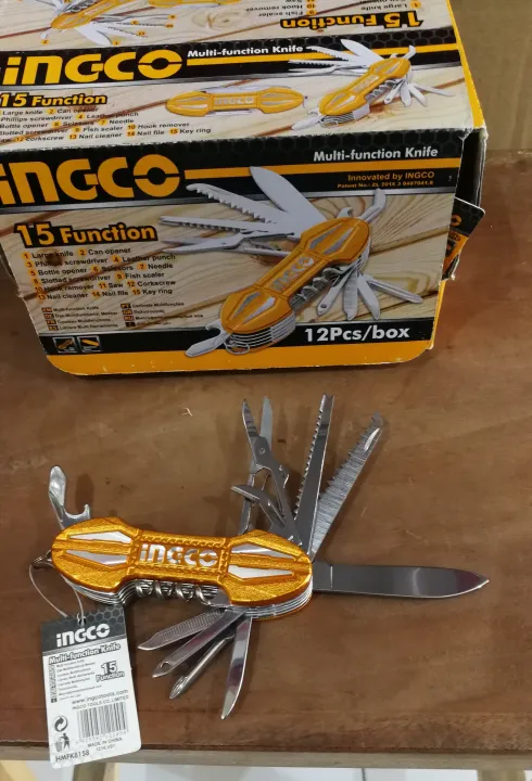 INGCO MULTIFUNCTION KNIFE PISAU LIPAT PISAU 15FUNGSI PISAU SERBAGUNA | Lazada Indonesia