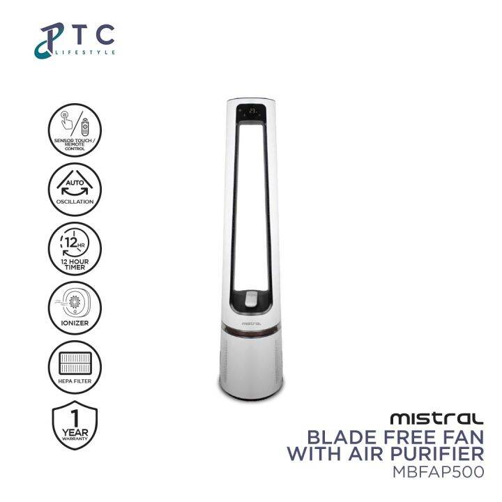 Mistral Blade Free Fan with Air Purifier MBFAP500 | Lazada PH