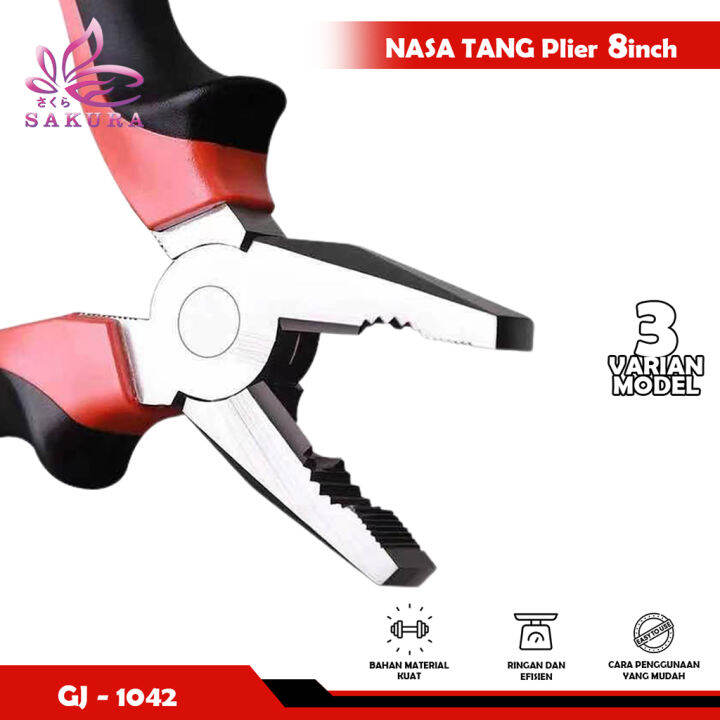 NASA TANG CUTTER KOMBINASI LONG NOSE 8 INCH/Diagonal Side Cutter Pliers ...