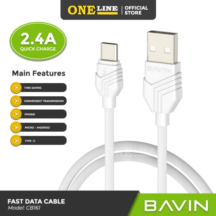 ONELINE BAVIN CB161 Fast Charging Cable for [ Micro / Type-C / iPhone ...