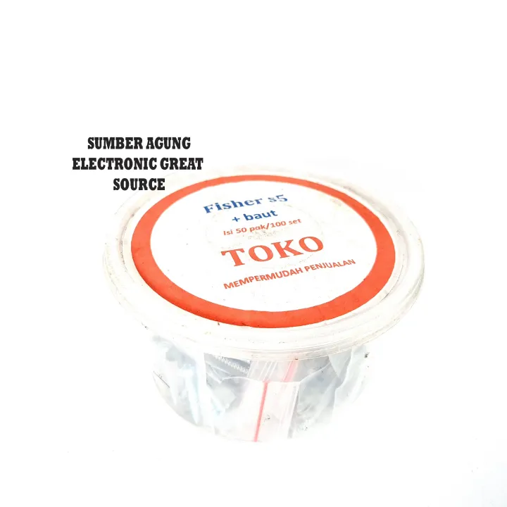 Fisher S5 Baut Komplit Per pak isi 100set Untuk Fiting Alat Listrik ...