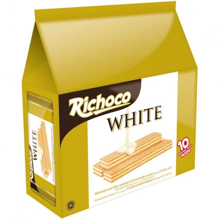 Richoco Wafer White Chocolate 24gx10s | Lazada PH