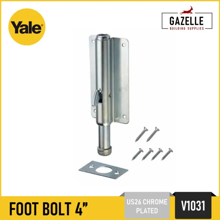 Yale Foot Bolt 4 (Brass / Chrome / Antique) - V1031 | Lazada PH