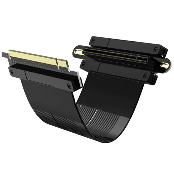 PCI-E 4.0 16X Graphics Card Extension Cable 90 Degree Graphics Card ...