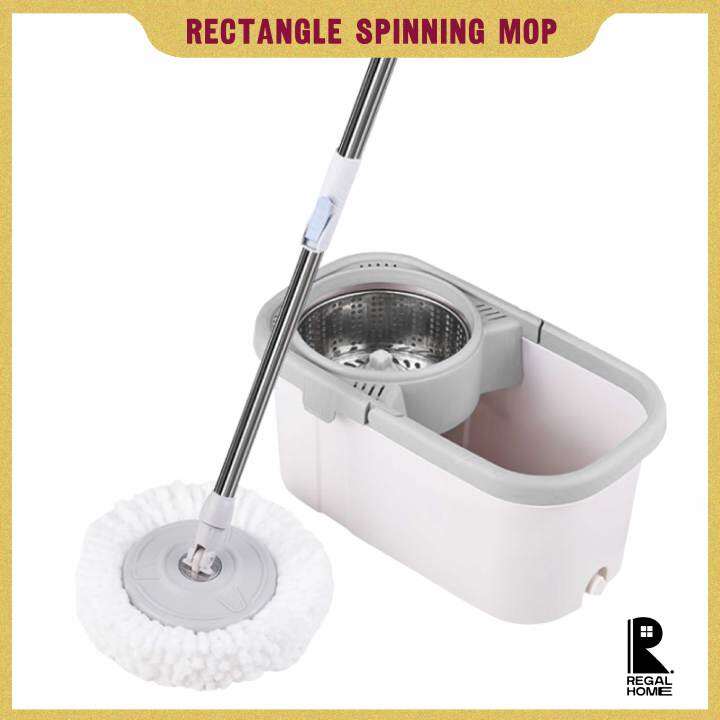 Rectangle White Magic Spinning Mop 360 Degree Easy Cleaning Mop New ...