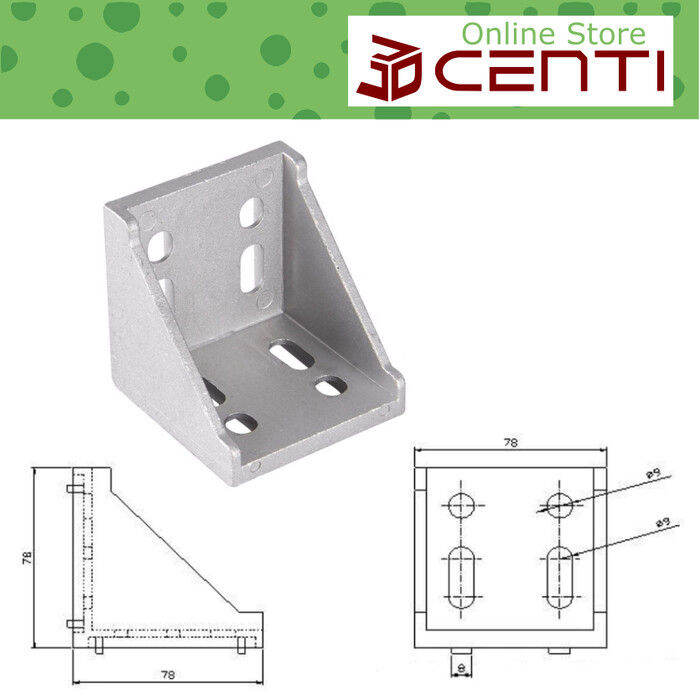 L Shaped Corner 8080 Joint Angle Bracket alumunium profile siku gusset ...