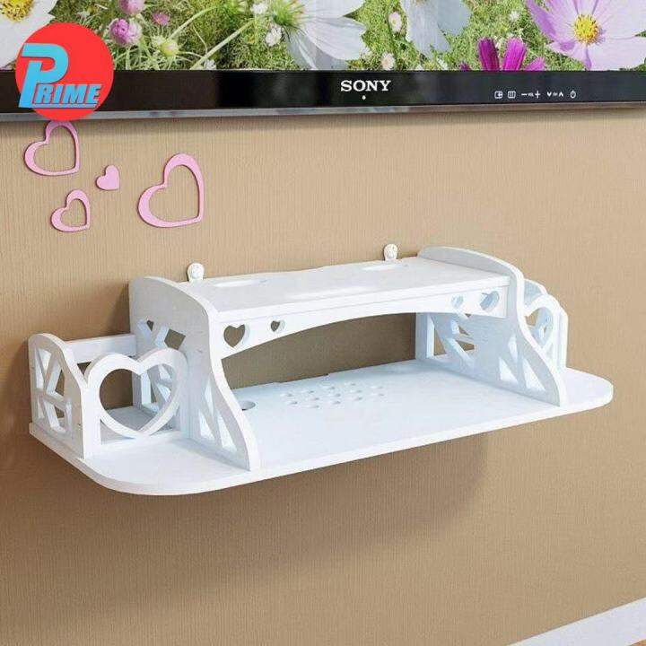 PRIME Tv Set Top Box Rack Free Punch Partition Shelf Wall Router Shelf ...