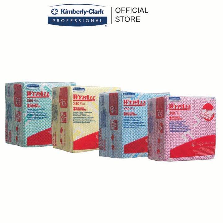 WypAll® X80 Plus Power Pocket Color Coded Wipes, Quarter-Fold, 1 Pack ...