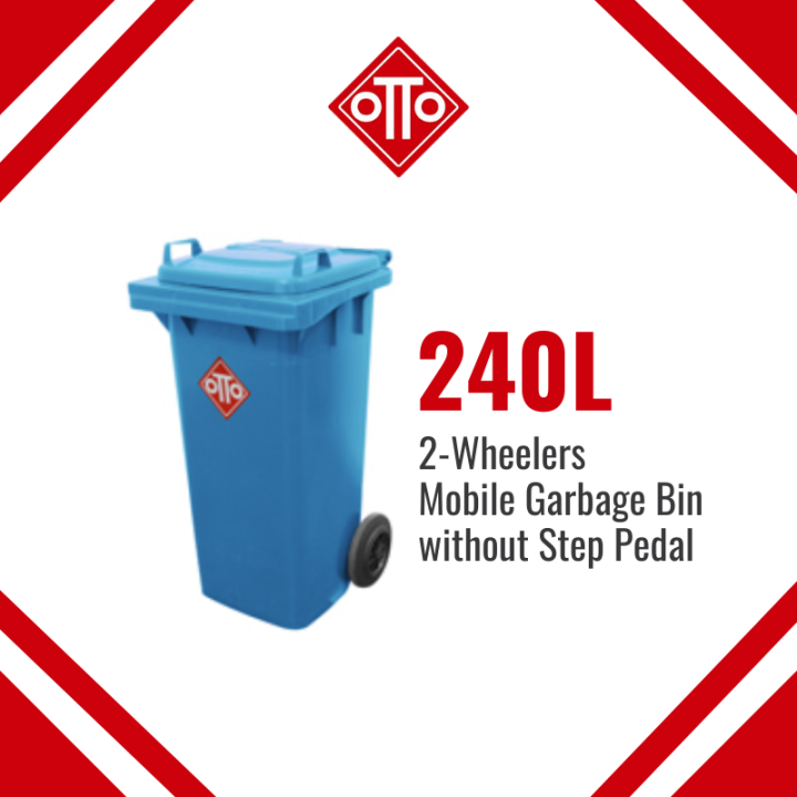 240L OTTO MGB 2-wheeler Garbage Waste Bin/General Bin/ without Step ...